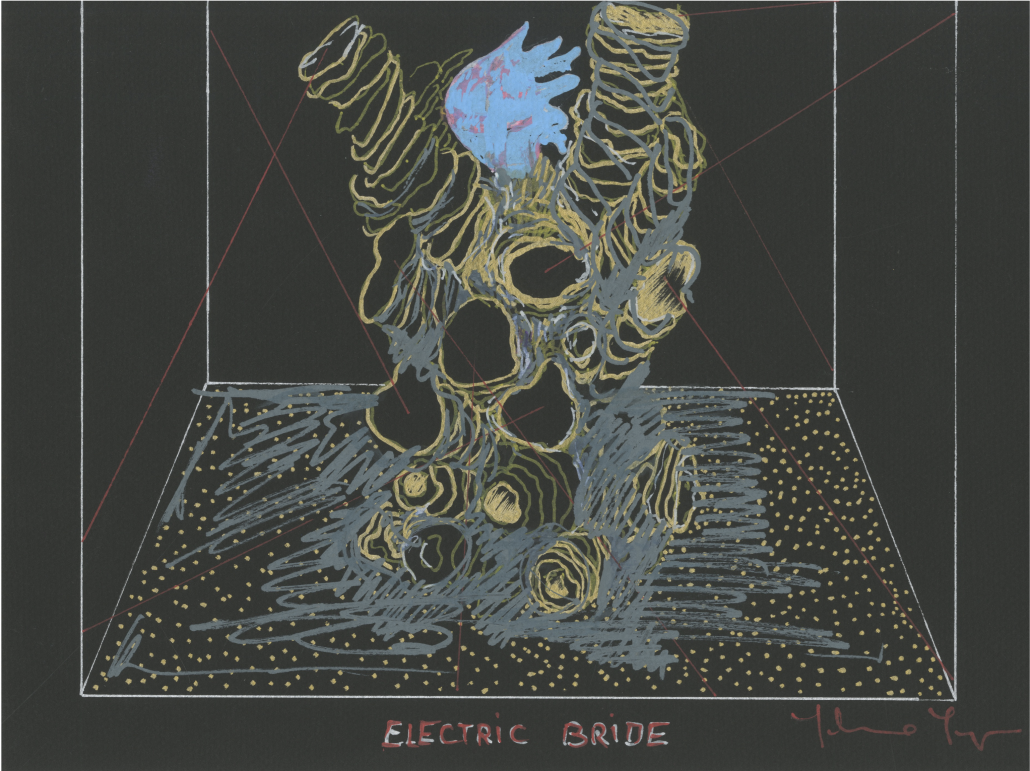 Electric Bride drawings, 1990 - Liliane Lijn