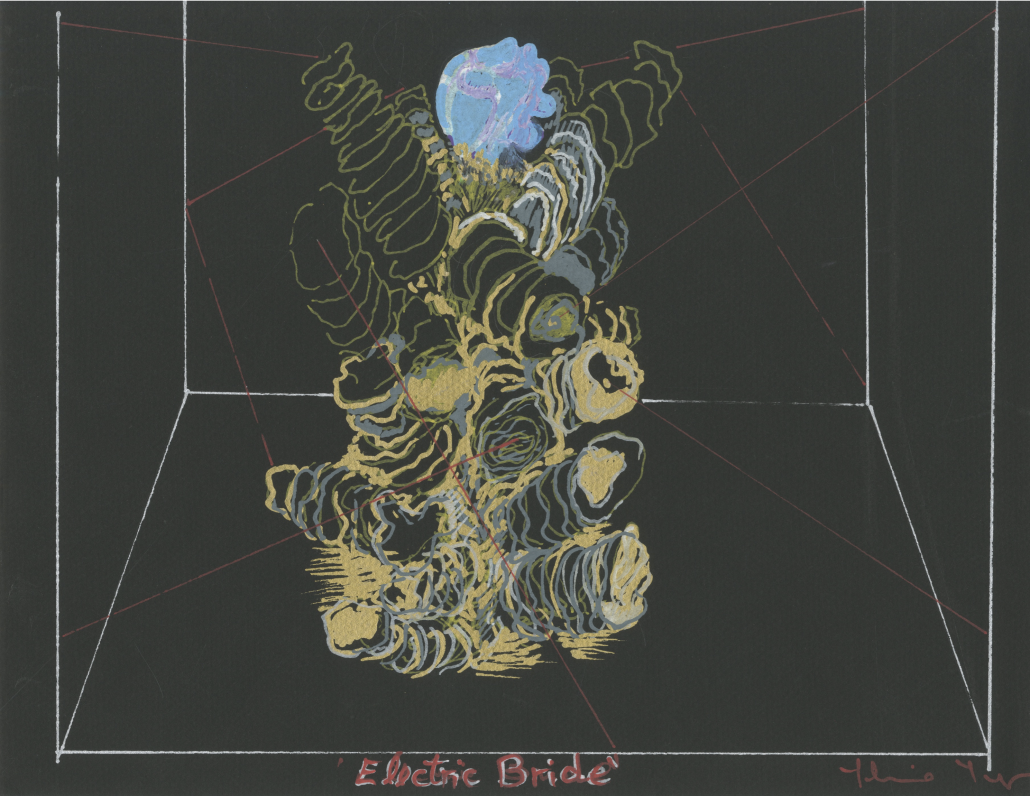 Electric Bride drawings, 1990 - Liliane Lijn